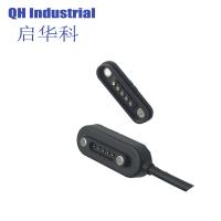 China 4Pin Magnetic Pogo Pin Connector 12V 3A Gold Plated Brass for Smart Devices for sale
