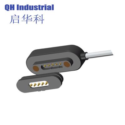 China 5Pin Magnetic Pogo Pin Connector 12V 3A DC Power Charger for Keyboard USB for sale