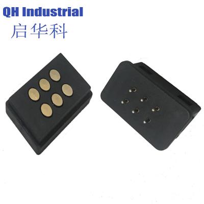 China 6 Pin Magnetic Spring Loaded USB Charger Connector Adapter for Russian Federation for sale