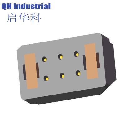 China 6 Pin France Cable Connector Magnetic Spring Loaded Pin Connector 16A 250V for sale