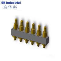 China 6Pin Magnetic Spring Loaded Pogo Pin Connector 1A-10A 12V for PCB Power Charging for sale