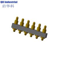 China 6Pin Magnetic Spring Loaded Pogo Pin Connector 1A-10A 12V for PCB Power Charging for sale