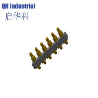 China 6Pin Magnetic Spring Loaded Pogo Pin Connector 1A-10A 12V for PCB Power Charging for sale