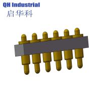 China 6Pin Magnetic Spring Loaded Pogo Pin Connector 1A-10A 12V for PCB Power Charging for sale