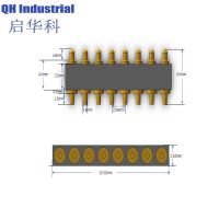 China 8Pin Bulgaria Telecom Magnetic Pogo Pin Connector Gold Plated 1A-10A 12V SMT for sale