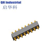 China 8Pin Bulgaria Telecom Magnetic Pogo Pin Connector Gold Plated 1A-10A 12V SMT for sale