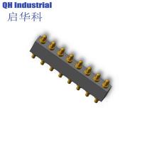 China 8Pin Bulgaria Telecom Magnetic Pogo Pin Connector Gold Plated 1A-10A 12V SMT for sale