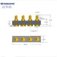 China 4Pin Egypt Intercom Connector 4Pin spring loaded pin Magnetic Connector Waterproof spring loaded pin Connector for sale