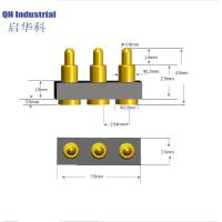 China 3Pin Norway CE Standard Female Magnetic Spring Loaded Pogo Pin Connector 1A-10A 12V for sale