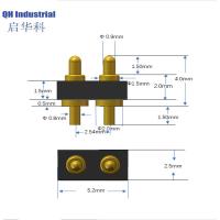 China 2Pin 2.54mm Pitch Magnetic Spring Loaded Pogo Pin Connector Telecom CE Standard 12V 1A for sale