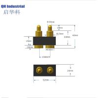 China 2Pin Spring Loaded Pogo Pin Connector 1A-10A 12V for USB Magnetic Charging for sale