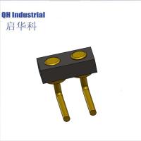 China 2Pin 2.54mm Pitch Spring Loaded Pogo Pin Connector Gold Plated SMT 1A 12V for sale