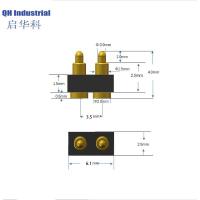 China 2Pin 3.5mm Pitch Magnetic Spring Loaded Pogo Pin Connector for Smart Devices USB Charging 12V 1A-10A for sale