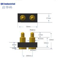 China 2Pin 3.5mm Pitch 2.3mm Height Spring Loaded Pogo Pin Connector for Smart Watch Magnetic Power Charging for sale