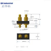 China 2Pin 4.0mm Pitch 1.5mm Height Magnetic Pogo Pin Connector for Smart Home Applications for sale