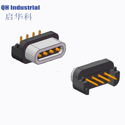 China Magnetic Pogo Pin Charger Connector 4Pin 2.54mm Pitch 3A 700gf Male Female for sale
