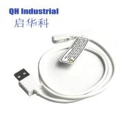 China 2Pin 7.60mm Pitch Magnetic Pogo Pin Connector Double End Spring Loaded ISO REACH USB for sale