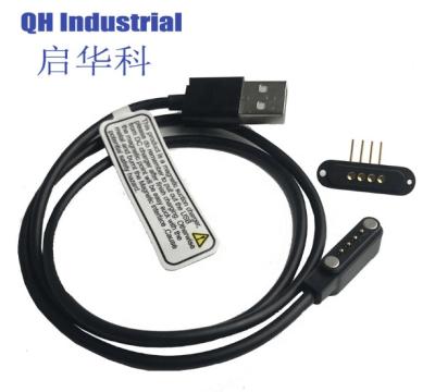 China 4 Pin 2.54mm Pitch Magnetic Pogo Pin Connector Male Female 12V 3A Charging for sale