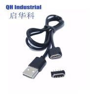 China 4Pin 2.54mm Pitch Magnetic Pogo Pin Connector 1A 12V Male Female Charger Cable for sale