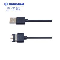China 4Pin 2.54mm Pitch Magnetic Pogo Pin Connector 1A 12V Male Female Charger Cable for sale