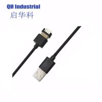 China 4Pin Magnetic Pogo Pin USB Cable Connector 2A 700gf 80cm Male Female Charging for sale
