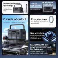 China 230V 50Hz 1000W Lithium Portable Power Station Supports SCP40W HUAWEI Quick Charge for sale