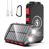China High Capacity Charger 20000mah Portable Camping Power Station Mobile Solar Powerbank for sale