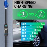 China 16/32A Portable Charging Station Type 2 GB/T Plug 3.5kW 7kW Smart Home EV Charger for sale