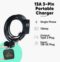 China White Portable EV Charger 110V-240V Lightweight For Electric Vehicle Charging for sale