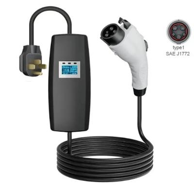 China White Portable EV Charger 110V-240V Lightweight For Electric Vehicle Charging for sale