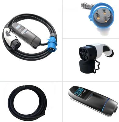 China Fast Portable EV Charger Input Voltage 110V-240V 32A Type 1/Type 2 7KW EU Standard for sale