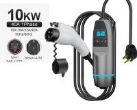 China ABS PC Material Portable EV Charger With 0.5mΩMax 16A 32A 40A Type 1 for sale