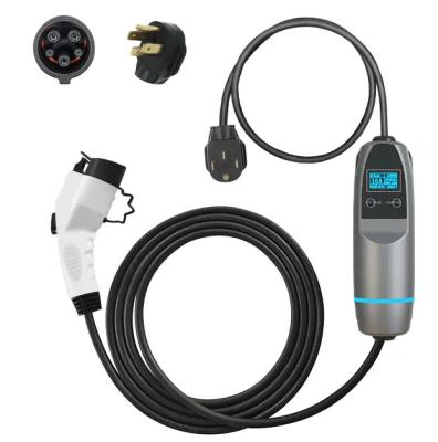 China ABS PC Material Portable EV Charger With 0.5mΩMax 16A 32A 40A Type 1 for sale