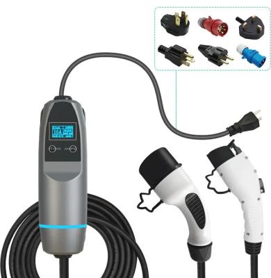 China Type 2 Portable Evse Charger Ev Charging Cable Car Charger 22kw for sale