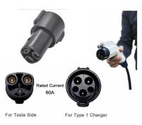 China Type1 To Tesla(NACS) SAE J1772 Ac Ev Charger Adapter Electric Car Adapters For Tesla for sale