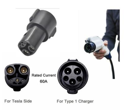 China Type1 To Tesla(NACS) SAE J1772 Ac Ev Charger Adapter Electric Car Adapters For Tesla for sale