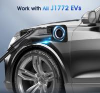 China Type1 Sae J1772 Nema14-50 Plug Electric Car Charger 7kw EVSE Wallbox 40A 32A for sale