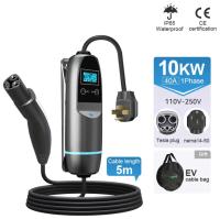 China NACS Tesla Portable 7kw 32A 1Phase Level2/Level1 EV Charger For Model X/Y/3/S for sale