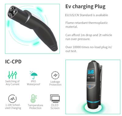 China NACS Tesla Portable 7kw 32A 1Phase Level2/Level1 EV Charger For Model X/Y/3/S for sale