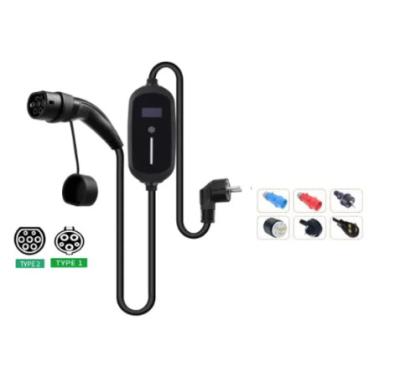 China Type2 Mode2 Electric Vehicles Charger AC EV Charging Station 7KW for sale