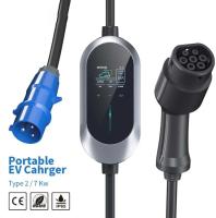 China 16a Ip65 Ac Ev Portable Electric Car Charging Station Adjustable Ev Charging Pile for sale