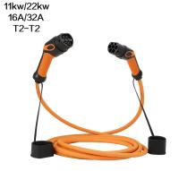 China EV Charging Cable European Standard 11kw 22kw 16A 32A Type2 To Type2 Charging Cable for sale