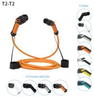 China EV Charging Cable European Standard 11kw 22kw 16A 32A Type2 To Type2 Charging Cable for sale