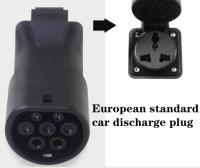China 16A Type 2 16kw EV Battery Discharge Cable External Discharge Gun Take Off Switch Socket for sale
