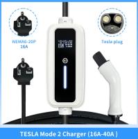 China Level 2 Ev Charger Ac Station 3.5kw 7kw 10kw 16A 32A 40A Home Charger Station For Tesla for sale