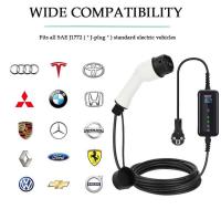 China 8-32A Current Adjustable 7Kw Level 2 Home Evse Portable Ev Charger Type 2 Iec 62196 for sale