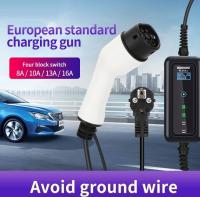 China 8-32A Current Adjustable 7Kw Level 2 Home Evse Portable Ev Charger Type 2 Iec 62196 for sale