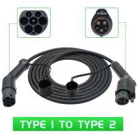 China Portable 7kw 32A Saej 1772 T1-T2 EV Charger CE Electric Car Charging With Cable for sale