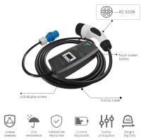 China Type 2 Portable EV Charger With Red CEE Plug Car Charging Level 2 Ac Ev Charger 3-22KW for sale