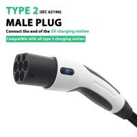 China Type2 Three Phase EV Charging Cable 16A 32A 22kw 11KW Charger Female Plug To Male Plug for sale